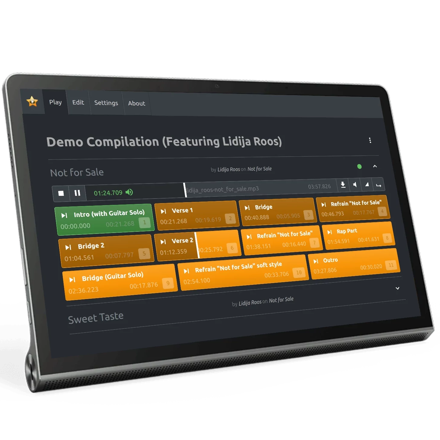 MP3 music playback with timed cues | Replayer